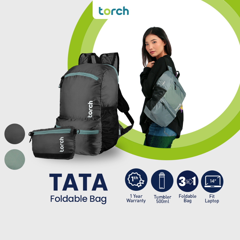 Jual TORCH Tata Foldable Backpack Laptop 3 in 1 Tas Outdoor Slingbag ...