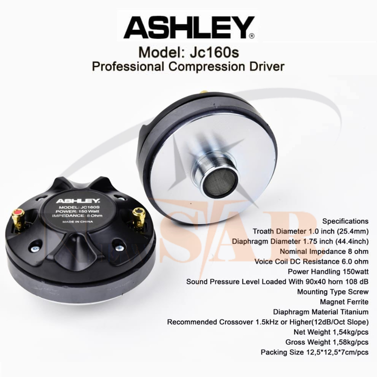 Jual ASHLEY JC-160S Tweeter Magnet JC160S Compression Driver 160 ...