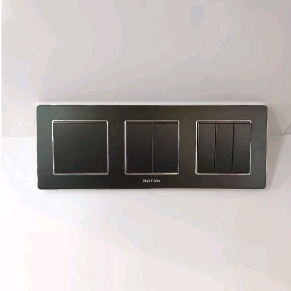 Jual Saklar Engkel + Seri + Triple 3 Gang K2 Black-Hitam Boton | Shopee ...
