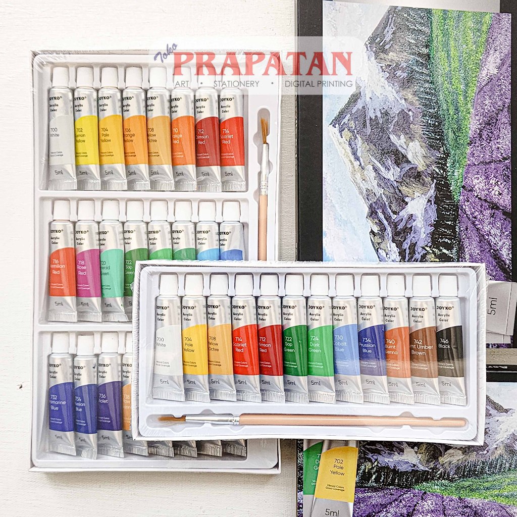 Jual Cat Akrilik Set Joyko 5ml ACC-5 | Joyko Acrylic Set | Shopee Indonesia