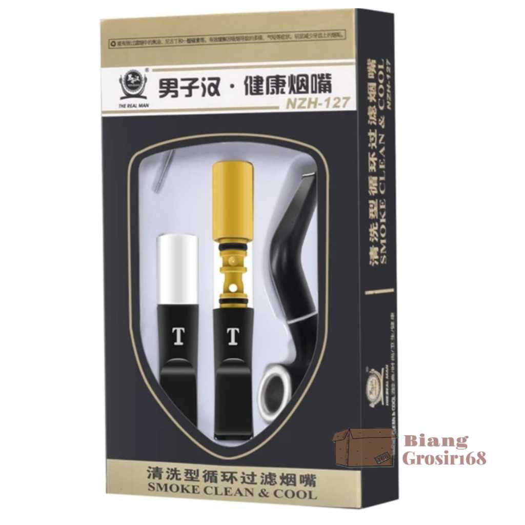 Jual NZH 127 Pipa Filter Set Kesehatan NZH 128 Pipa Logam Mouthpiece ...