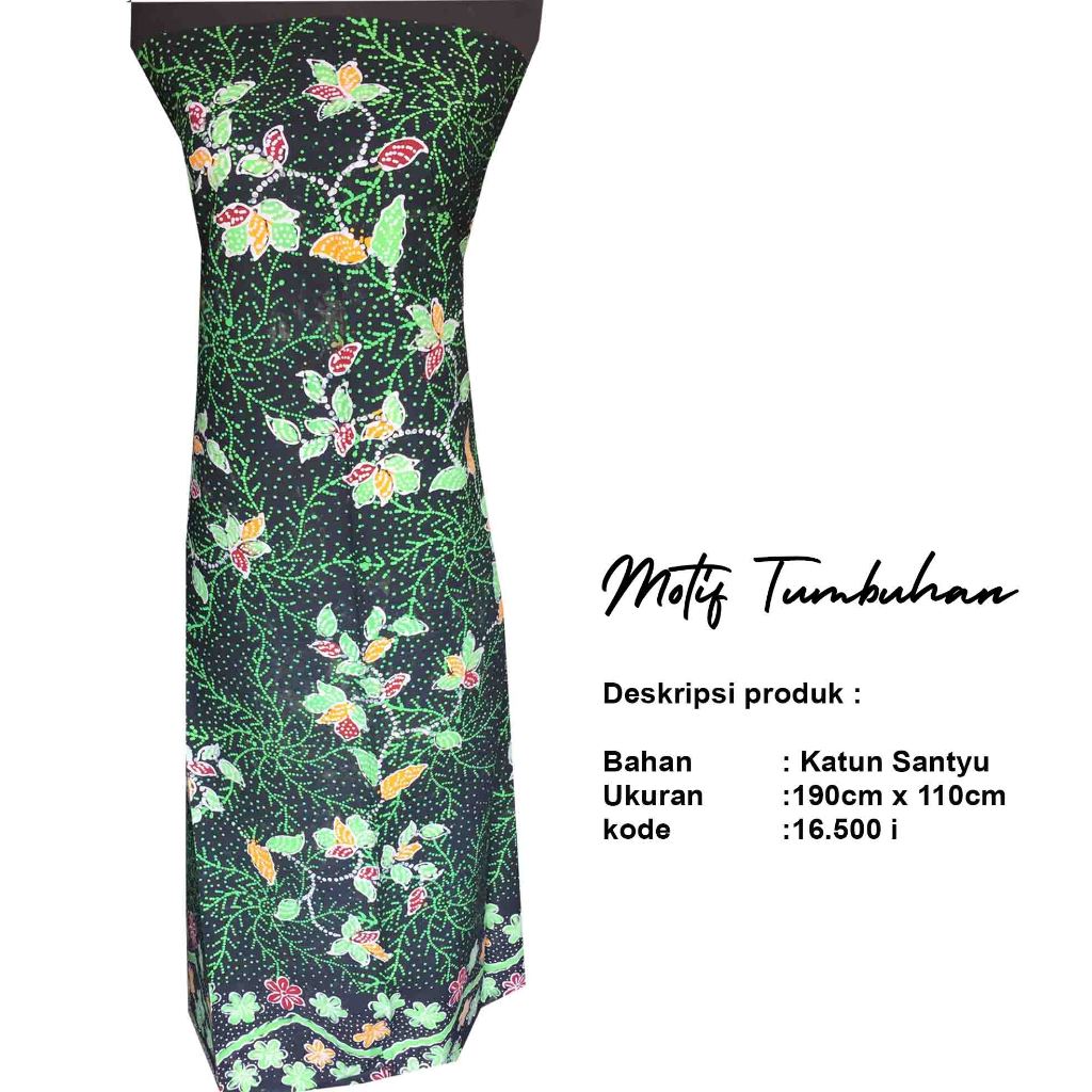 Jual Batik Tulis Madura / Tumbuhan / Flora / Warna Hijau Cantik Dasaran ...