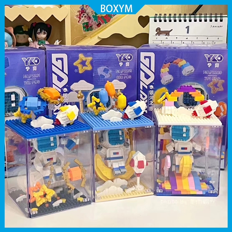 Jual DIY Bricks Gift Astronot Spaceman Mainan Balok Susun Kue Kotak ...