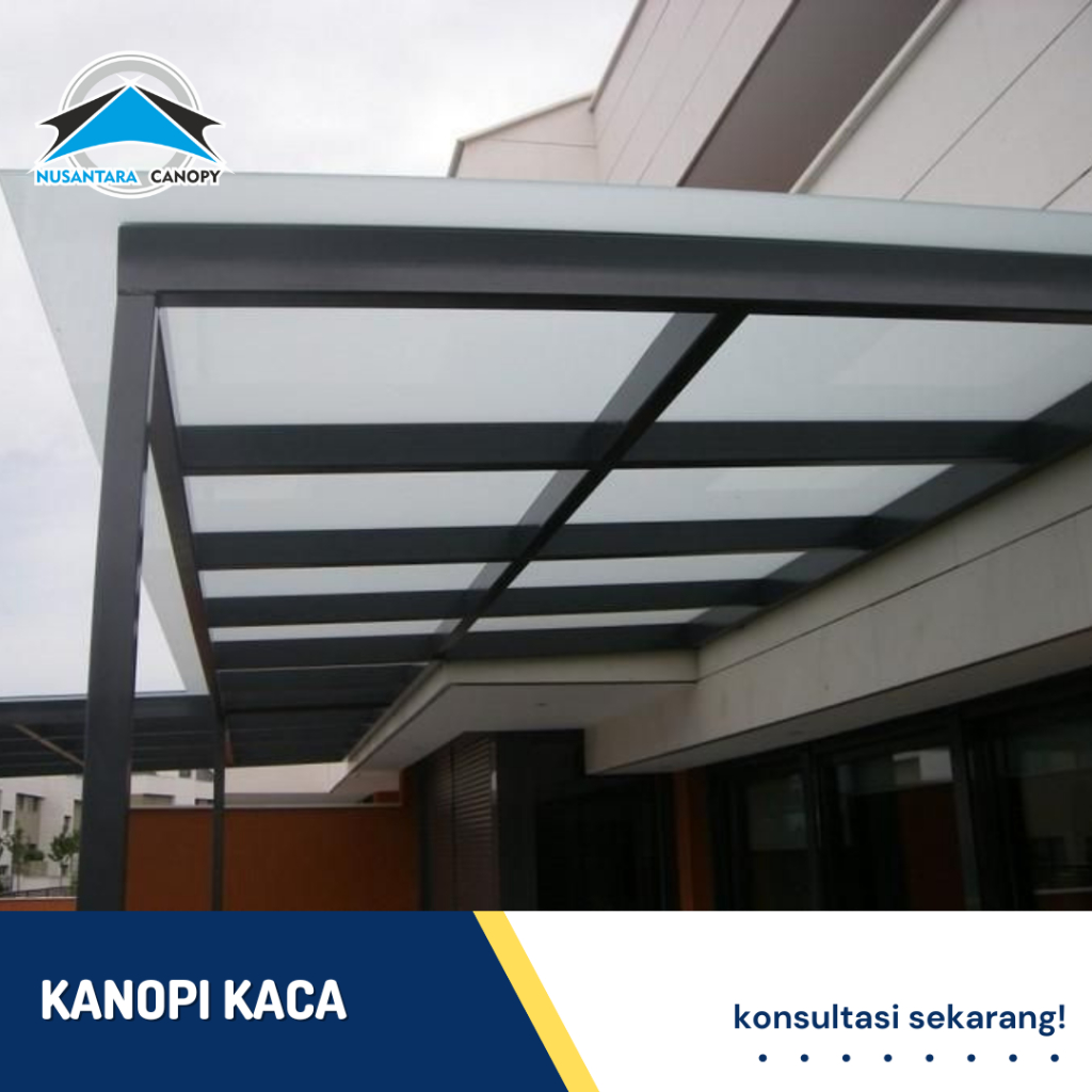 Jual Canopy kaca bergaransi / kanopi atap tempered glass carport ...