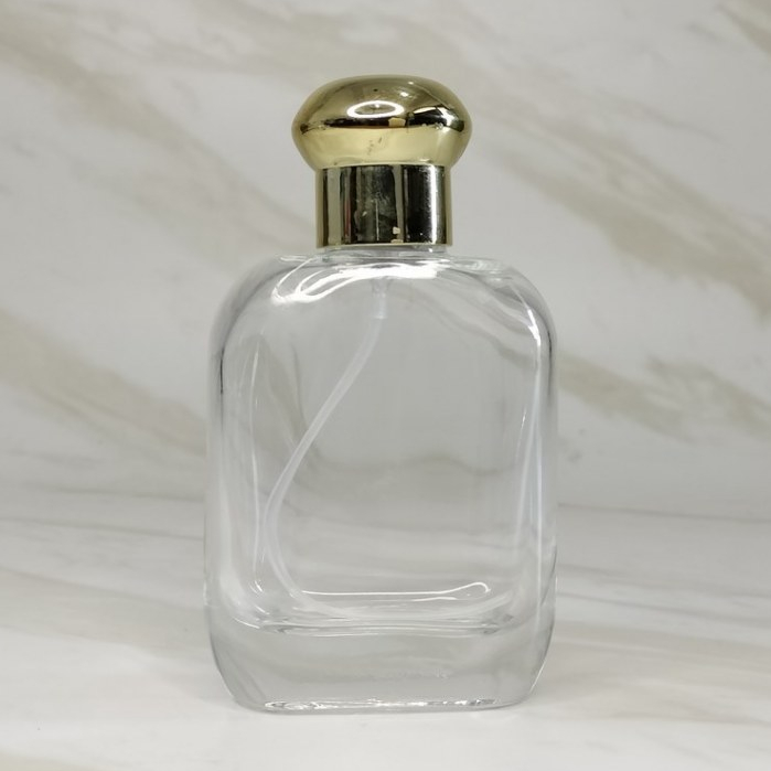 Jual BOTOL PARFUM 50ML BENING/CLEAR KOTAK OVAL - TUTUP SPRAY JAMUR GOLD ...