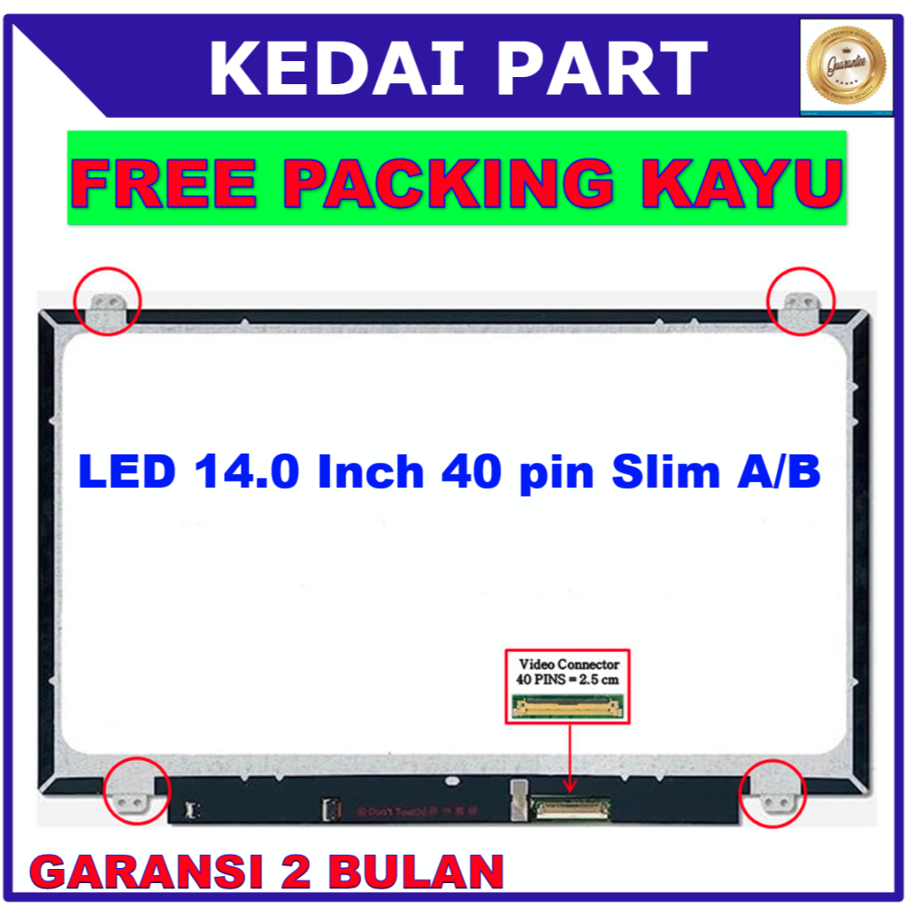 Jual LED LCD LAYAR SCREEN LAPTOP 14 INCH 40 PIN SLIM TIPIS TPN C114 | Shopee Indonesia
