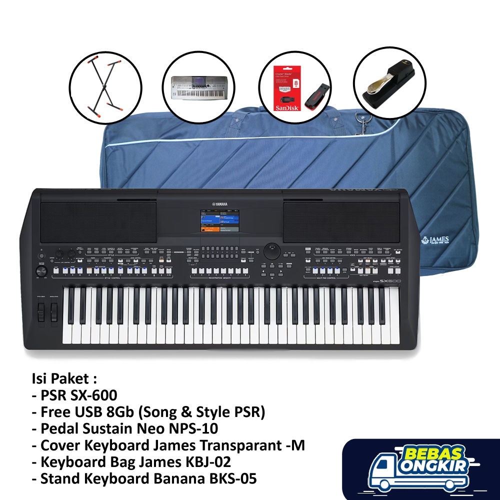 Jual Paket Reguler Keyboard Yamaha PSR SX600 / PSR SX 600 / PSR SX-600 ...