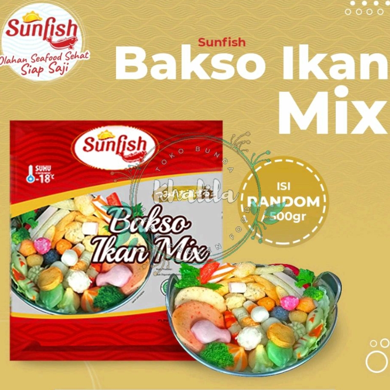 Jual BAKSO IKAN MIX SUNFISH KEMASAN 500 GRAM BASO SEAFOOD STEAMBOAT ...