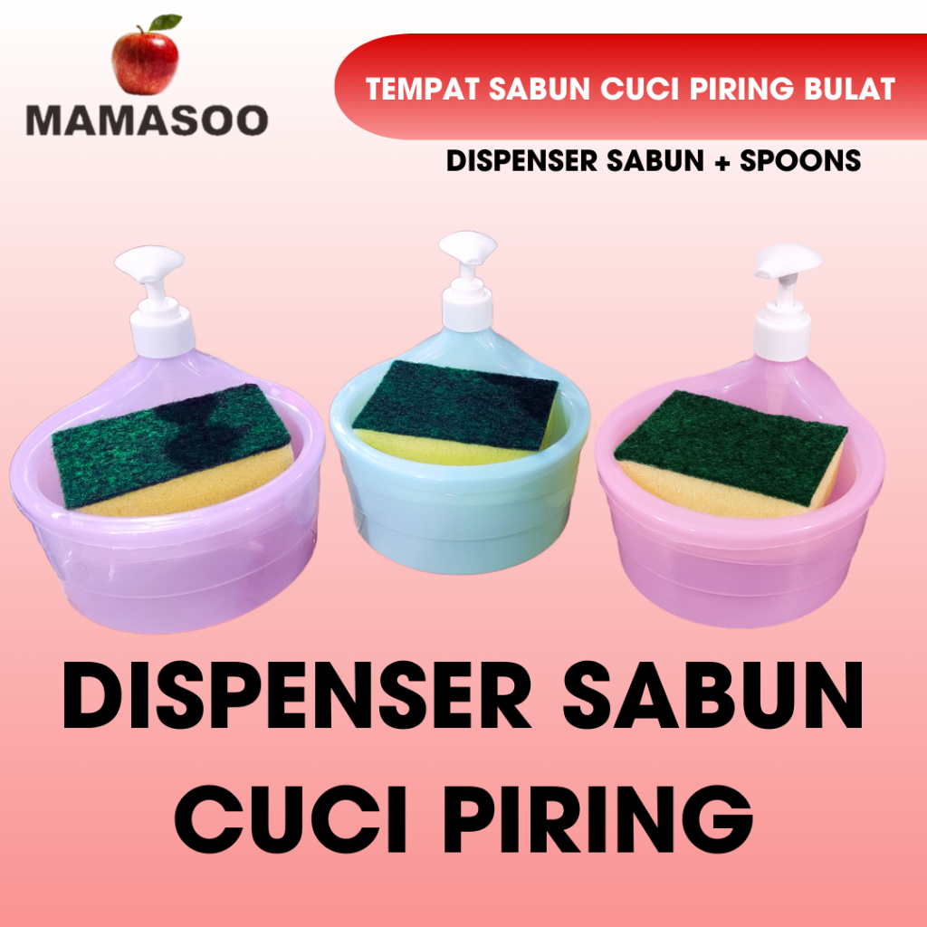 Jual MAMASOO Tempat Sabun Cuci Piring Bulat | Dispenser Sabun | Tempat ...