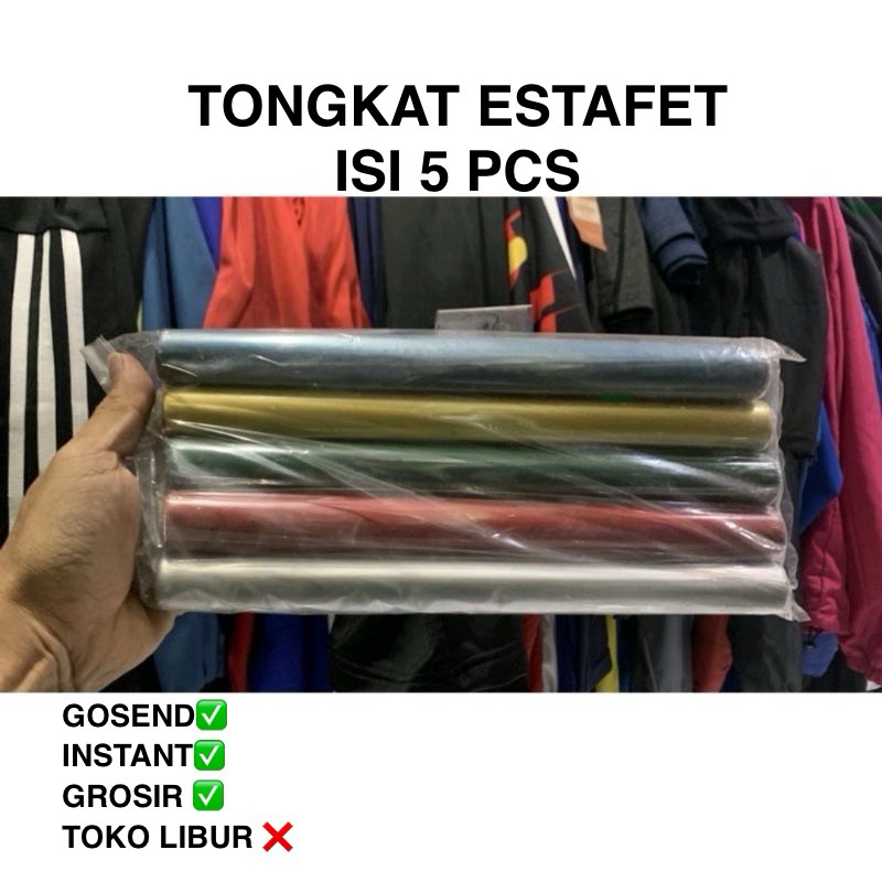 Jual Tongkat estafet alumunium 1 set isi 5 warna (ISI 5PCS) MURAH ...