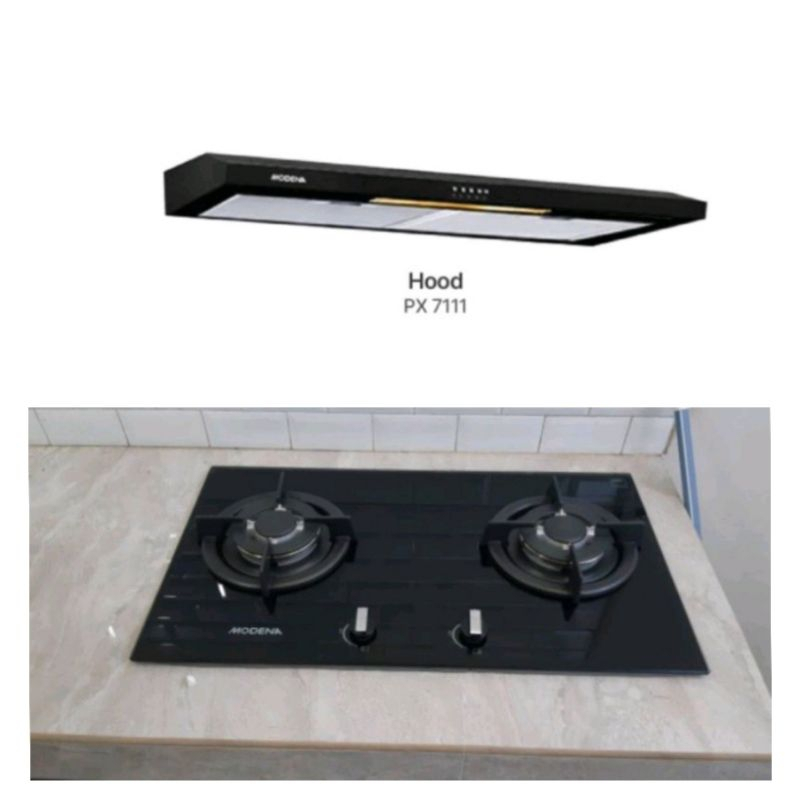 Jual Paket kompor modena Bh 1725 LA dan Cookerhood modena px 7111 ...