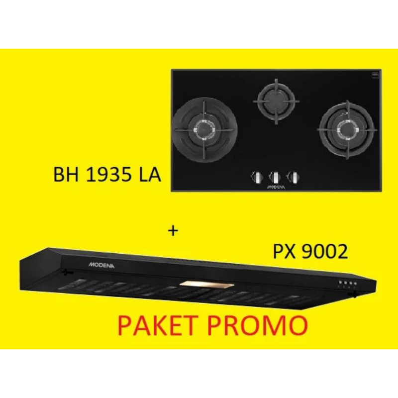 Jual kompor tanam BH 1935 LA dan cooker hood MODENA PX 9002 / PX 0921 ...