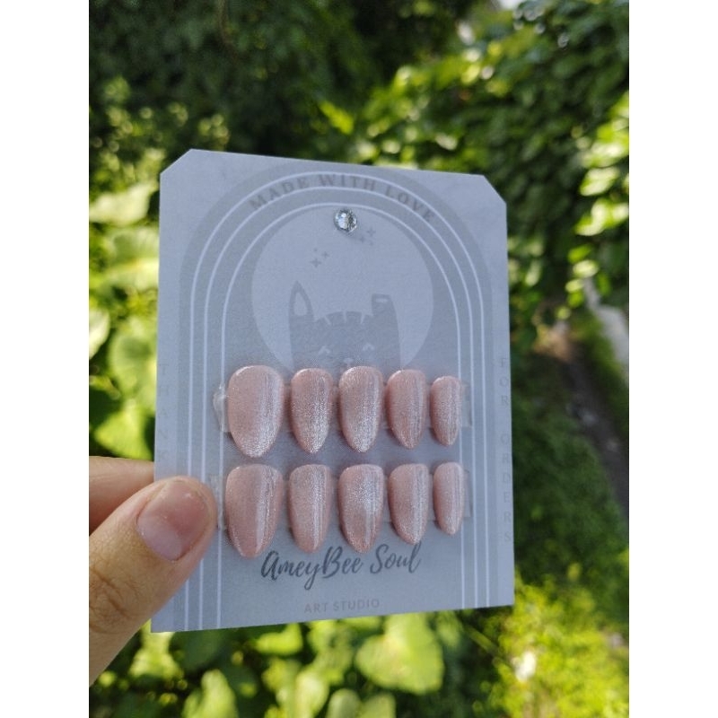 Jual PRESS ON NAILS PO CUSTOM NAIL ART CAT EYE by AMEY | Shopee Indonesia
