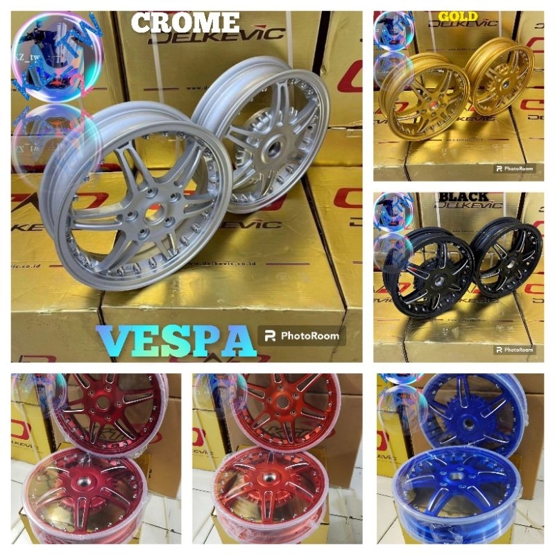 Jual VELG DELKEVIC VELG VESPA UK 300/300x12 full CNC Vespa Sprint ...