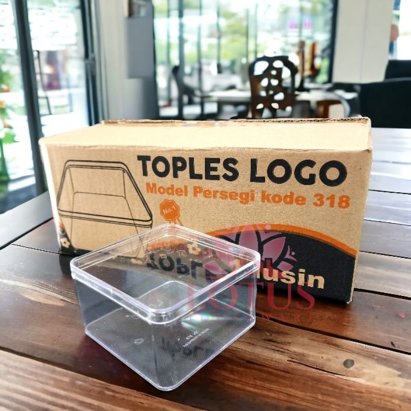 Jual [GRAB/GOJEK] toples pudding / toples kue / toples segi empat logo ...