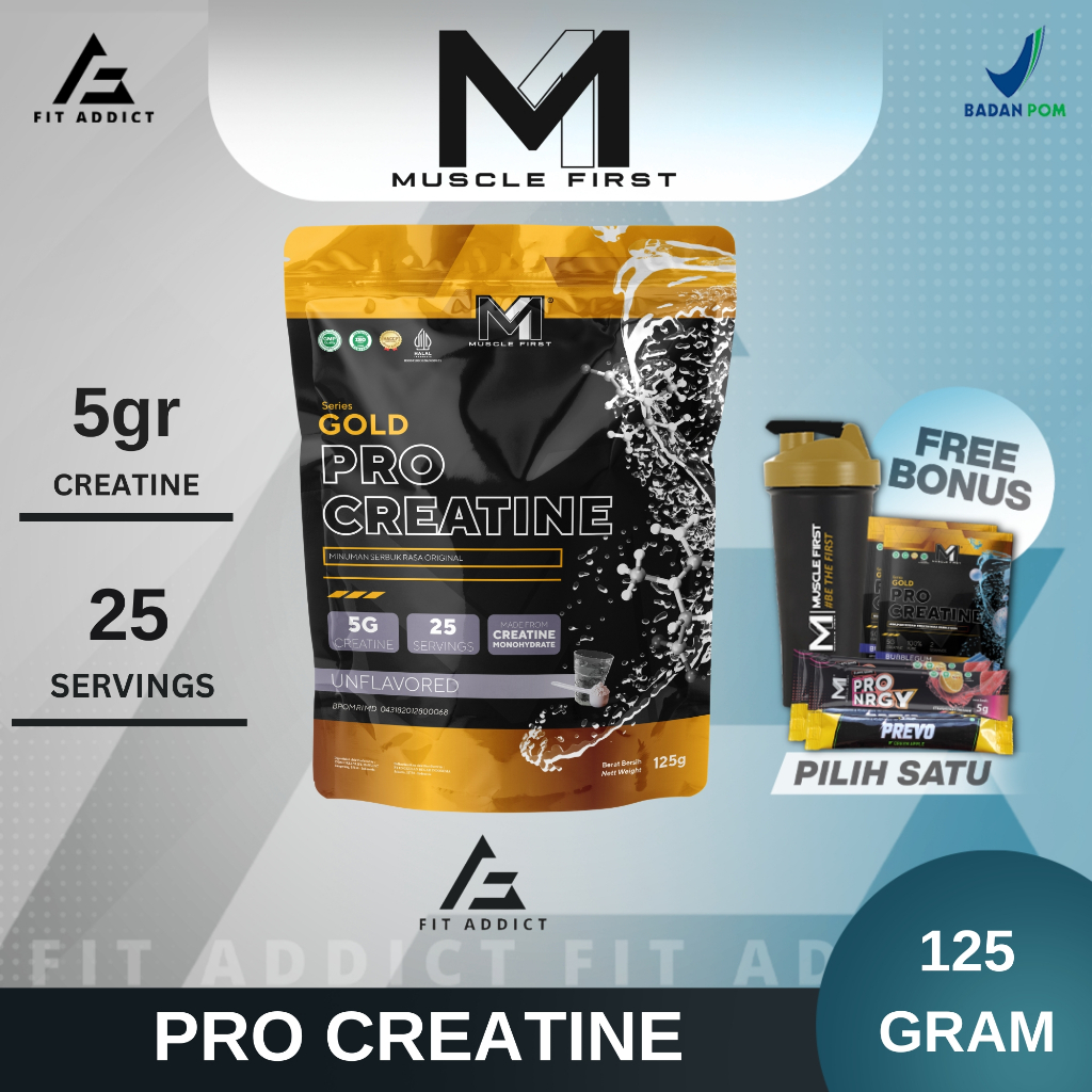 Jual MuscleFirst Pro Creatine 125 Gram 25 Serving Monohydrate Muscle ...