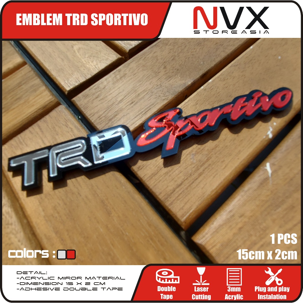 Jual Logo Emblem Mobil TRD Sportivo Toyota Avanza Rush Fortuner Yaris ...
