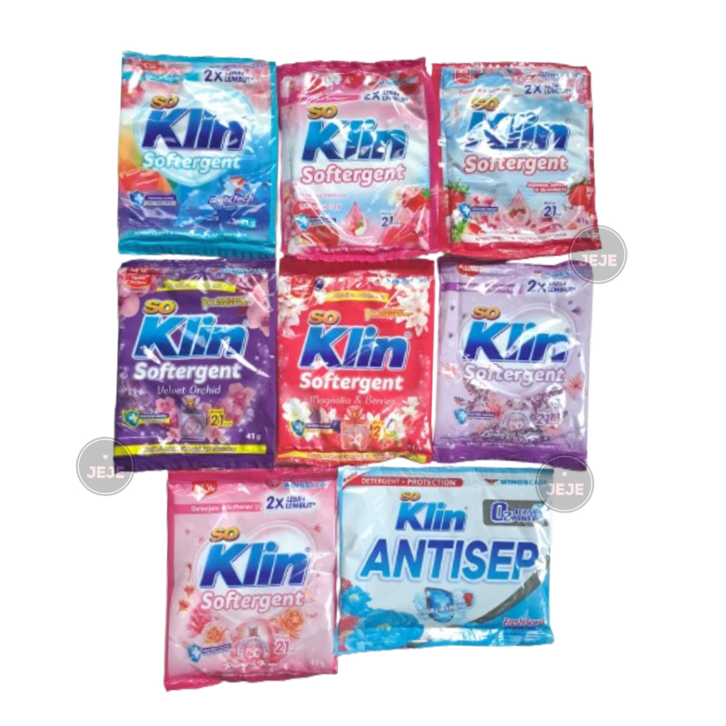 Jual SoKlin Powder Deterjen Softergent 41gr | So Klin Softener | Shopee ...