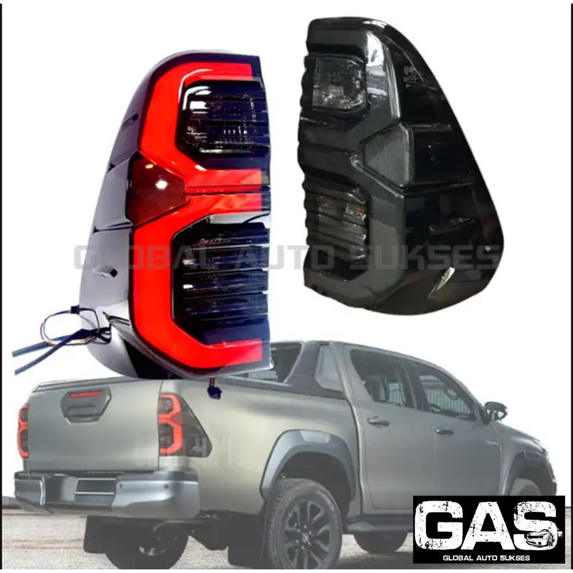 Jual LAMPU STOP STOP LAMP LED BAR 4 FUNGSI HILUX 2016 - 2024 SMOKE ...