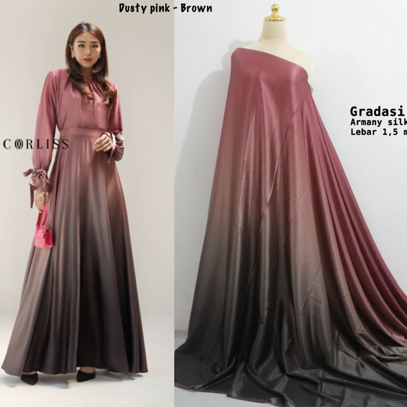 Jual Kain gradasi warna motif dan polos | kain untuk bridesmaid | kain pagar ayu | kain ombre ...