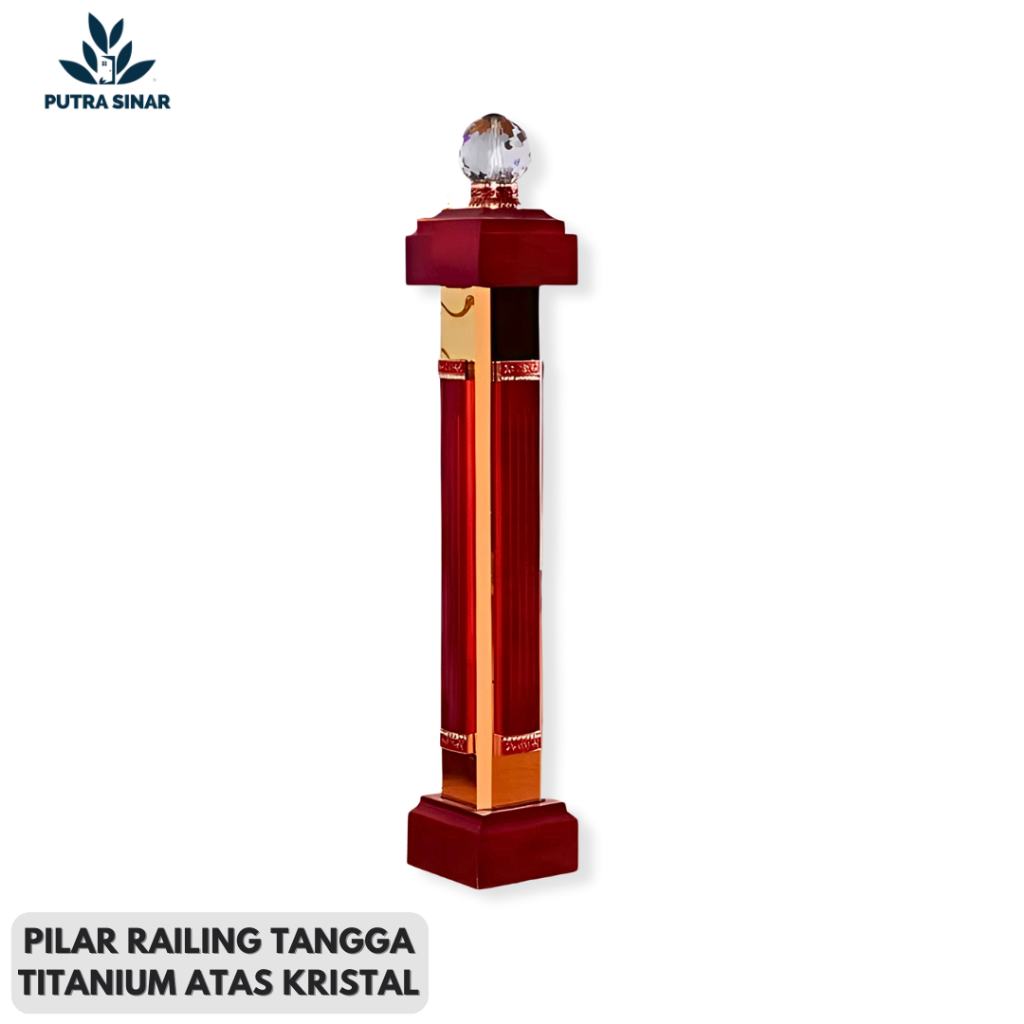 Jual Pilar Railing Tangga Titanium Kaca Kristal | Shopee Indonesia
