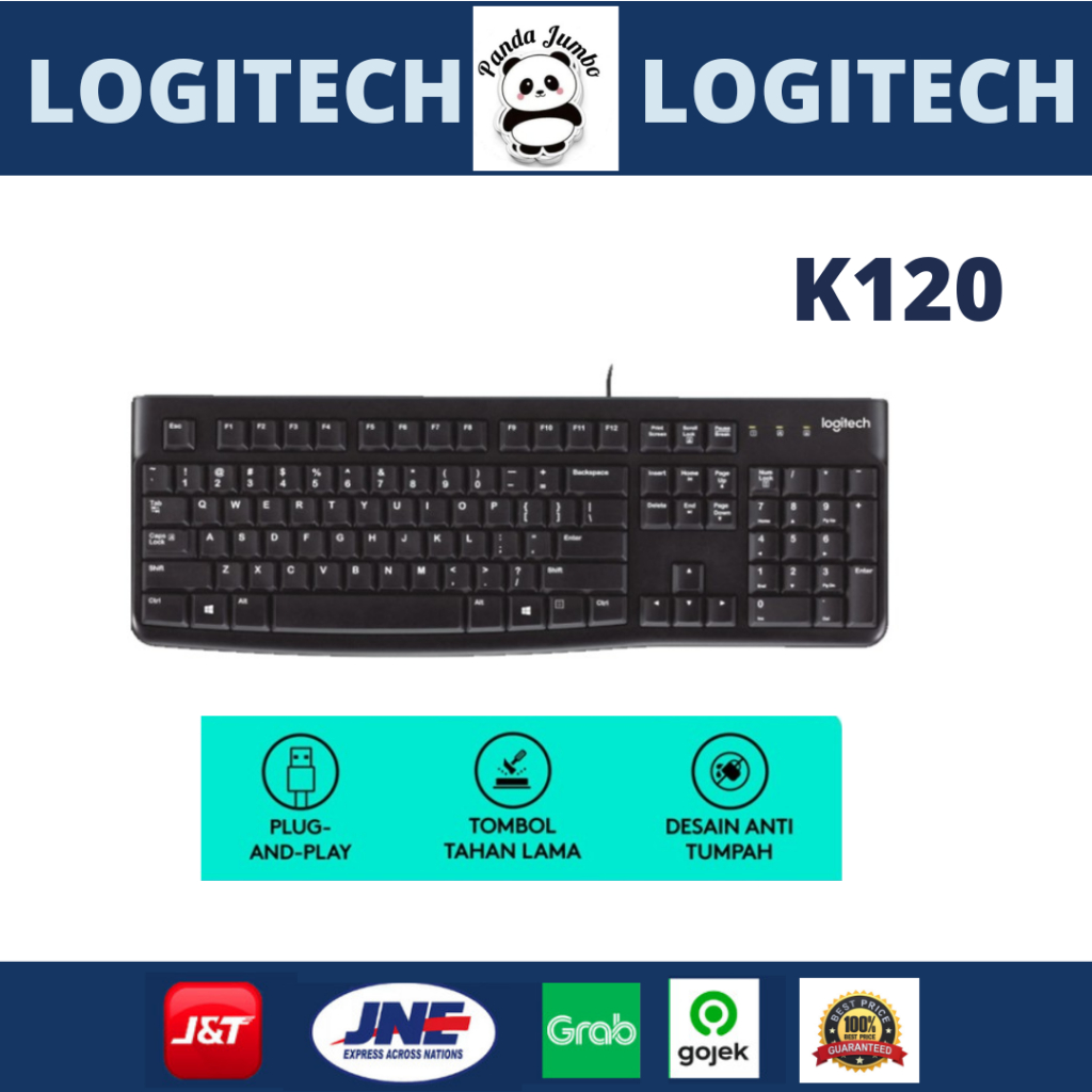 Jual Keyboard K120 LOGITECH USB GARANSI RESMI (PJ) | Shopee Indonesia