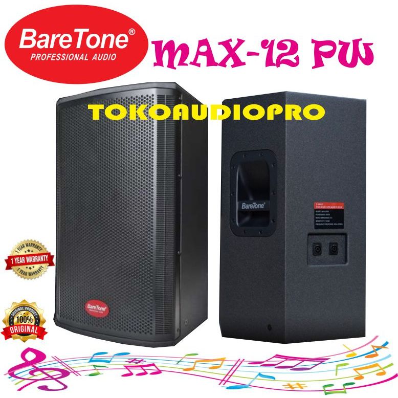 Jual Speaker Baretone Max-12 Pw 12-Inch Speaker Pasif Baretone Max12Pw Max12 Pw | Shopee Indonesia