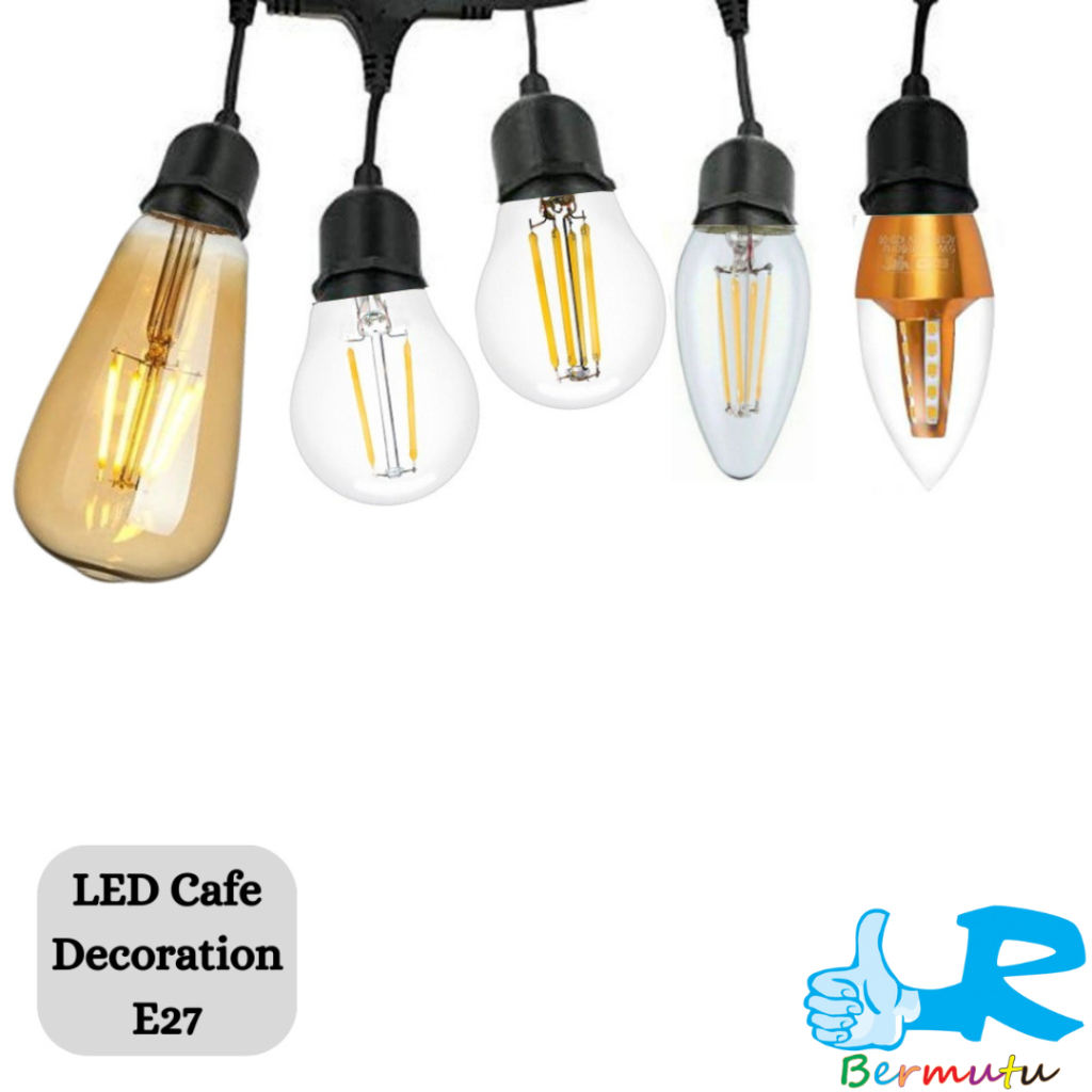 Jual LED Filament 4W ST64 Lampu Edison G45 2 Watt 4 Watt CANDLE C35 ...