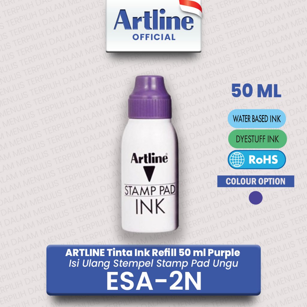 Jual ARTLINE Tinta Ink Refill Isi Ulang Stempel Stamp Pad INK 50 ml ESA ...