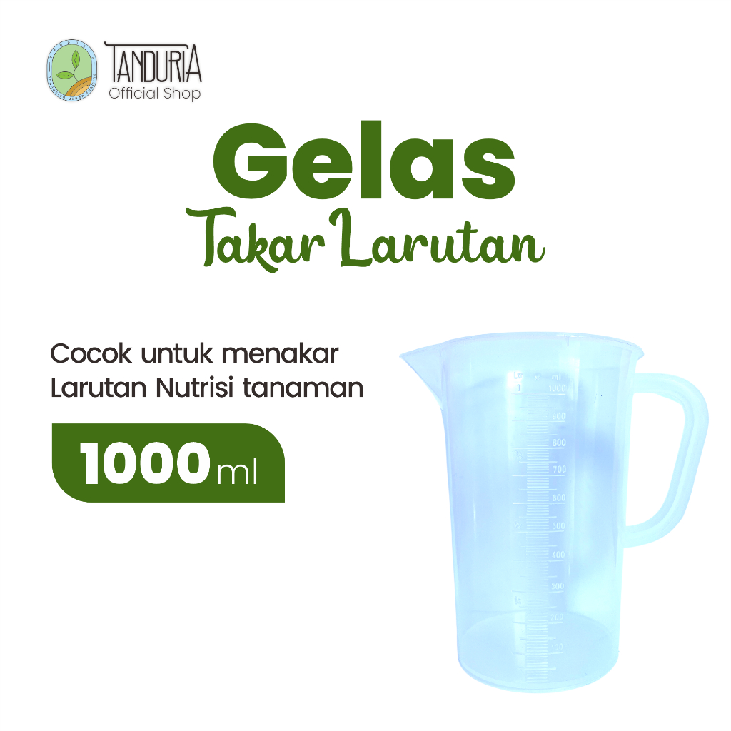 Jual TANDURIA - Gelas Takar Plastik 1 Liter Transparan untuk Menakar ...