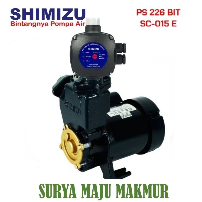 Jual Pompa Booster Pendorong SHIMIZU PS 226 BIT + Pressure Control SC 015 E | Shopee Indonesia