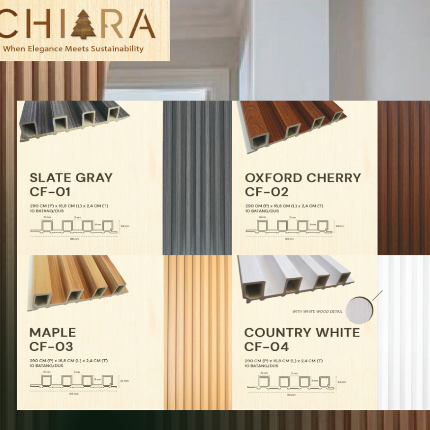 Jual Wood Panel WPC / Wall Panel WPC / Panel Dinding Kayu / MERK CHIARA ...