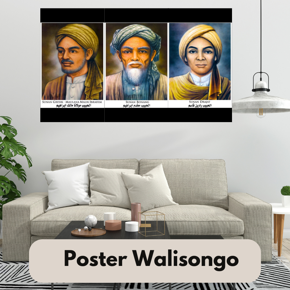 Jual Hiasan dinding kayu walisongo poster walisongo poster islami ...