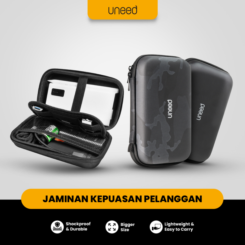 Jual Uneed Hard Case for Powerbank Earphone Hard Disk SSD Hardcase ...