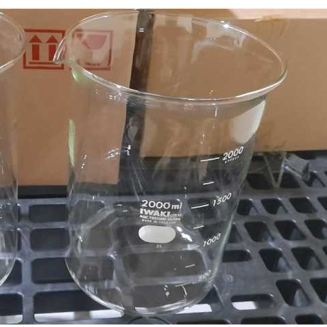 Jual IWAKI 1000BK2000 Beaker Glass, Low Form 2000 ml / Beaker Glass 2 ...