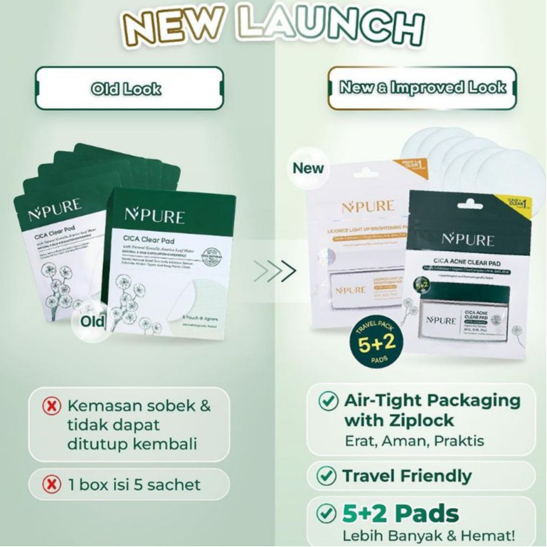 Jual NPURE Cica Clear Pad Sachet NEW PACKAGING WITH ZIPLOCK/Licorice ...