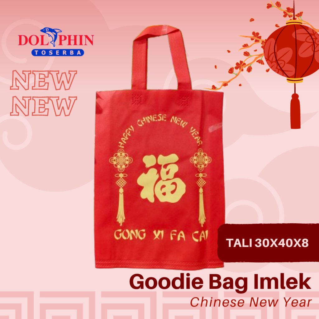 Jual NEW Goodie Bag Imlek Tas Parcel Imlek Bag Gift Tas Spunbond Desain ...