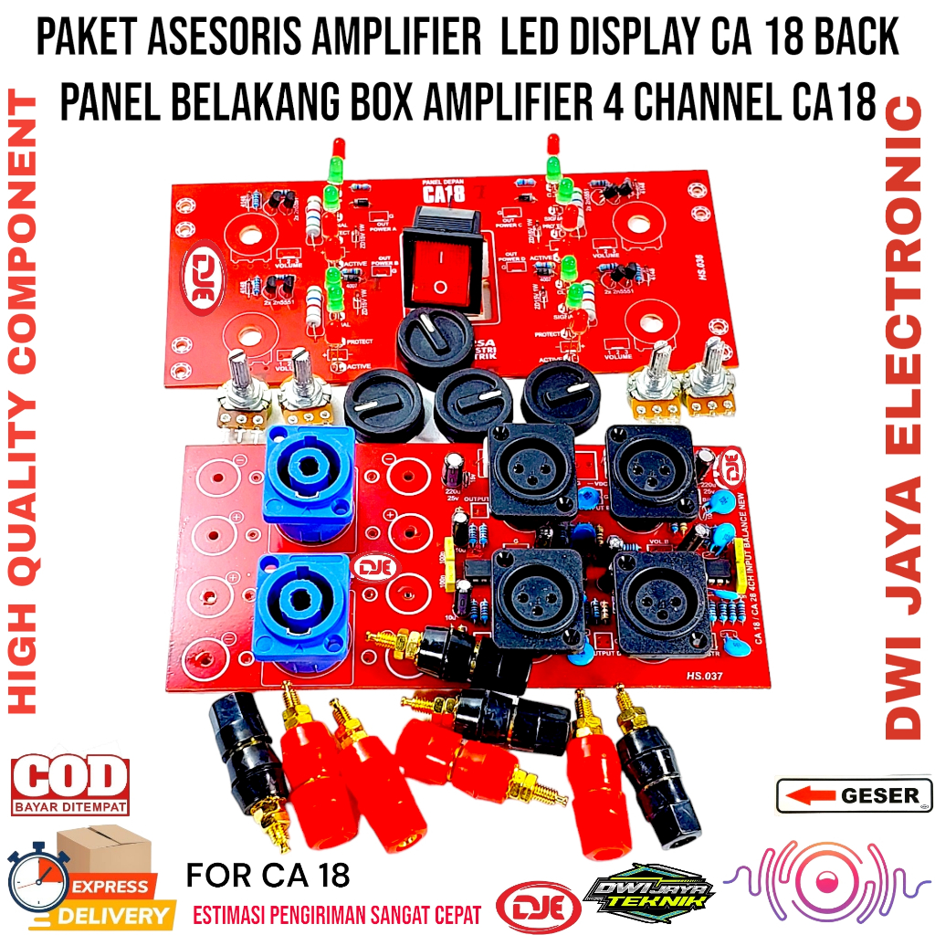 Jual Paket Asesoris Amplifier Led Display CA 18 Box Amplifier 4 Channel CA18 | Shopee Indonesia