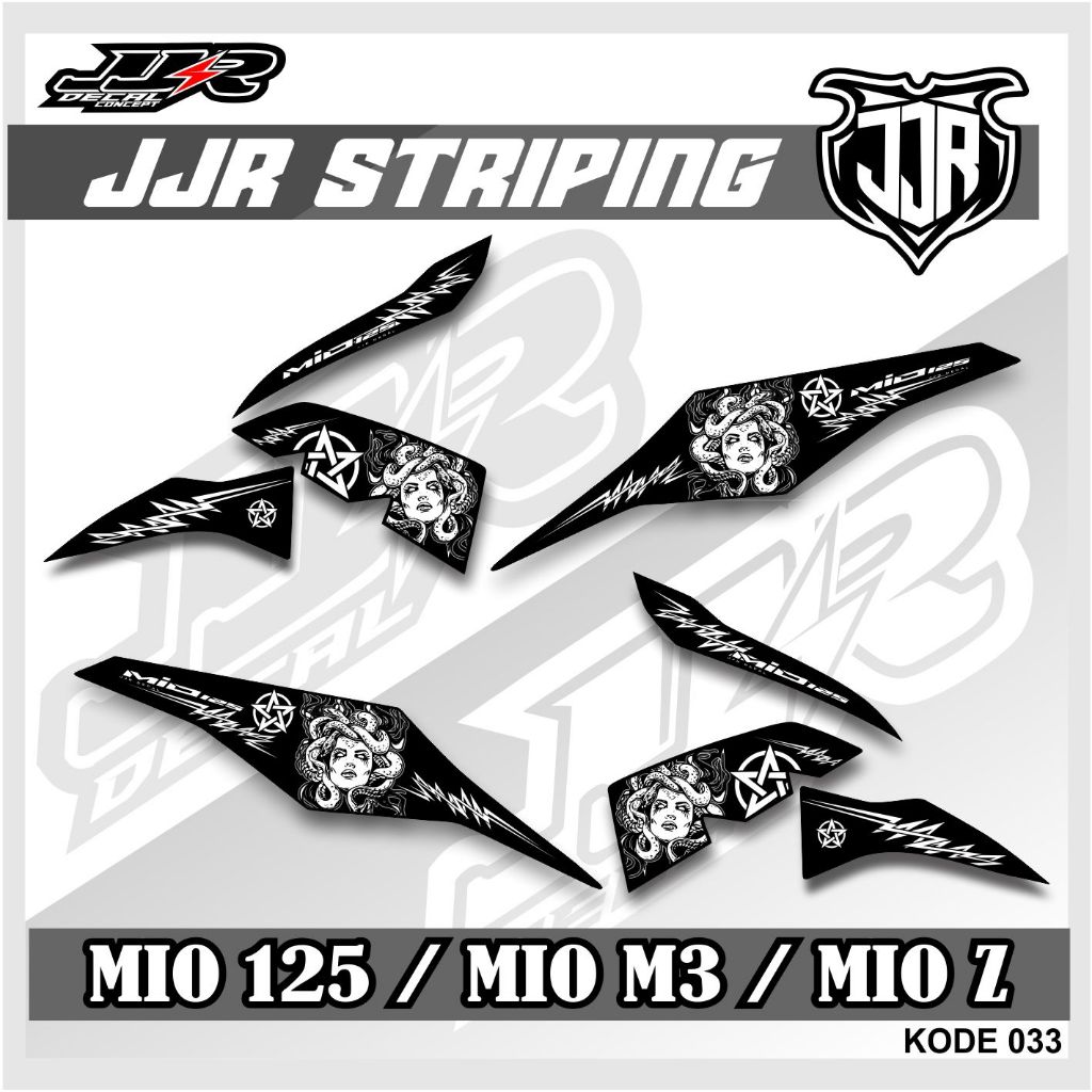 Jual STIKER STRIPING MIO 125/MIO M3/MIo Z MOTIF MEDUSA KODE 033 Yamaha ...