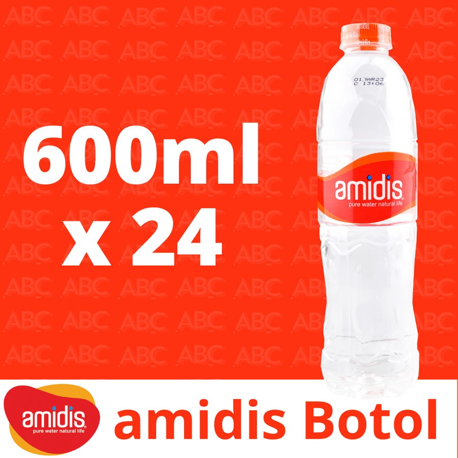 Jual amidis | 24 x Botol 600 ml | Botol Tanggung | Air Mineral | Air ...