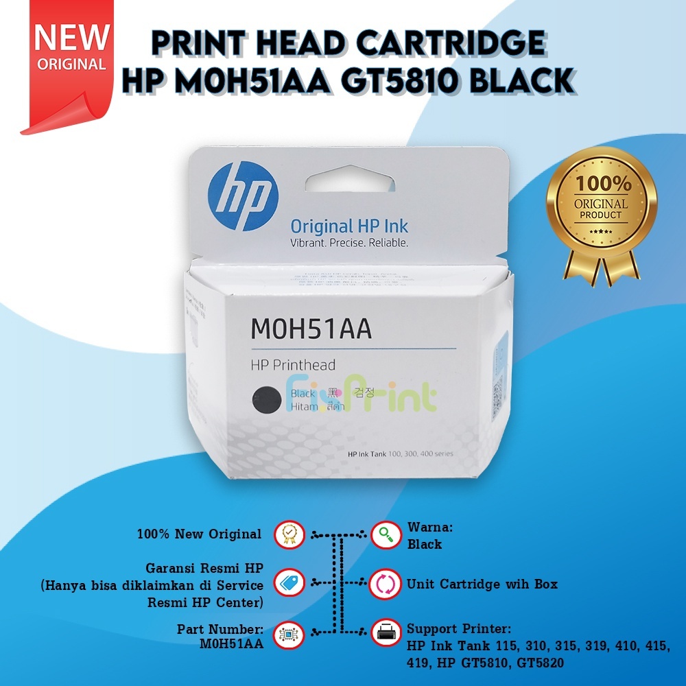 Jual Print Head Cartridge 3JB06AA HP Ink Tank Printhead Kit Gt51 GT52 ...