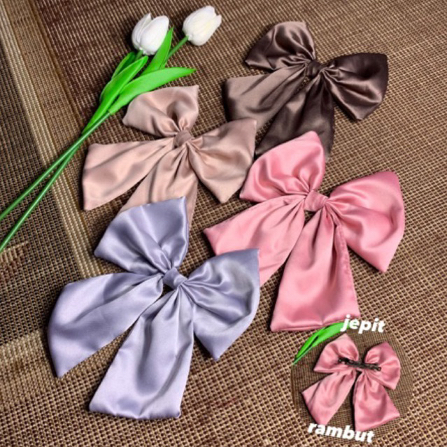 Jual (JEPIT RAMBUT) Jepit rambut pita layer 1 / hairclip ribbon / jepit ...