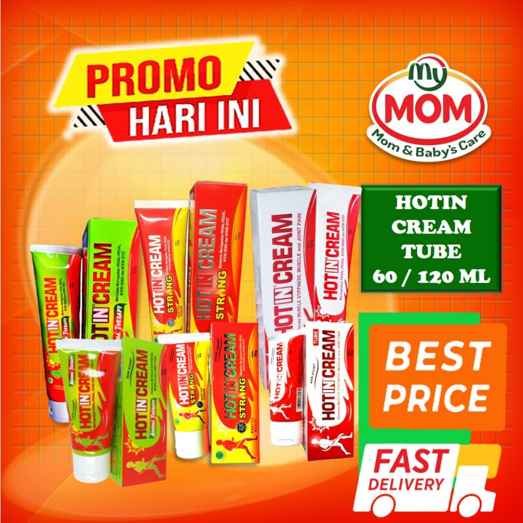 Jual HOTIN Cream Tube Series 60ml & 120ml | Hot In Krim Pegal Nyeri Otot | MY MOM | Shopee Indonesia
