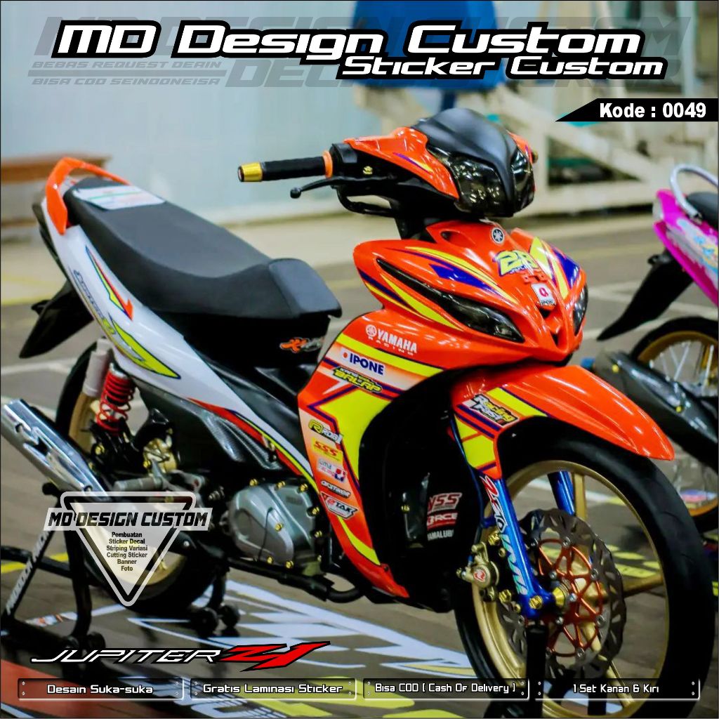 Jual 0049 Sticker Decal Jupiter Z1 Full BOdy (cod) Bebas Request Desain ...