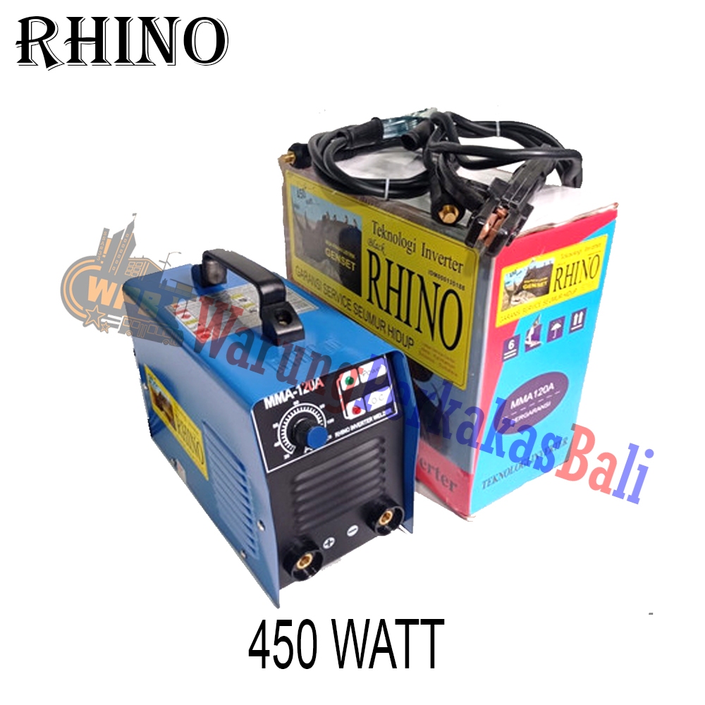 Jual RHINO Travo Las 450 Watt MMA120A BLUE Mesin Trafo Las Listrik IGBT ...