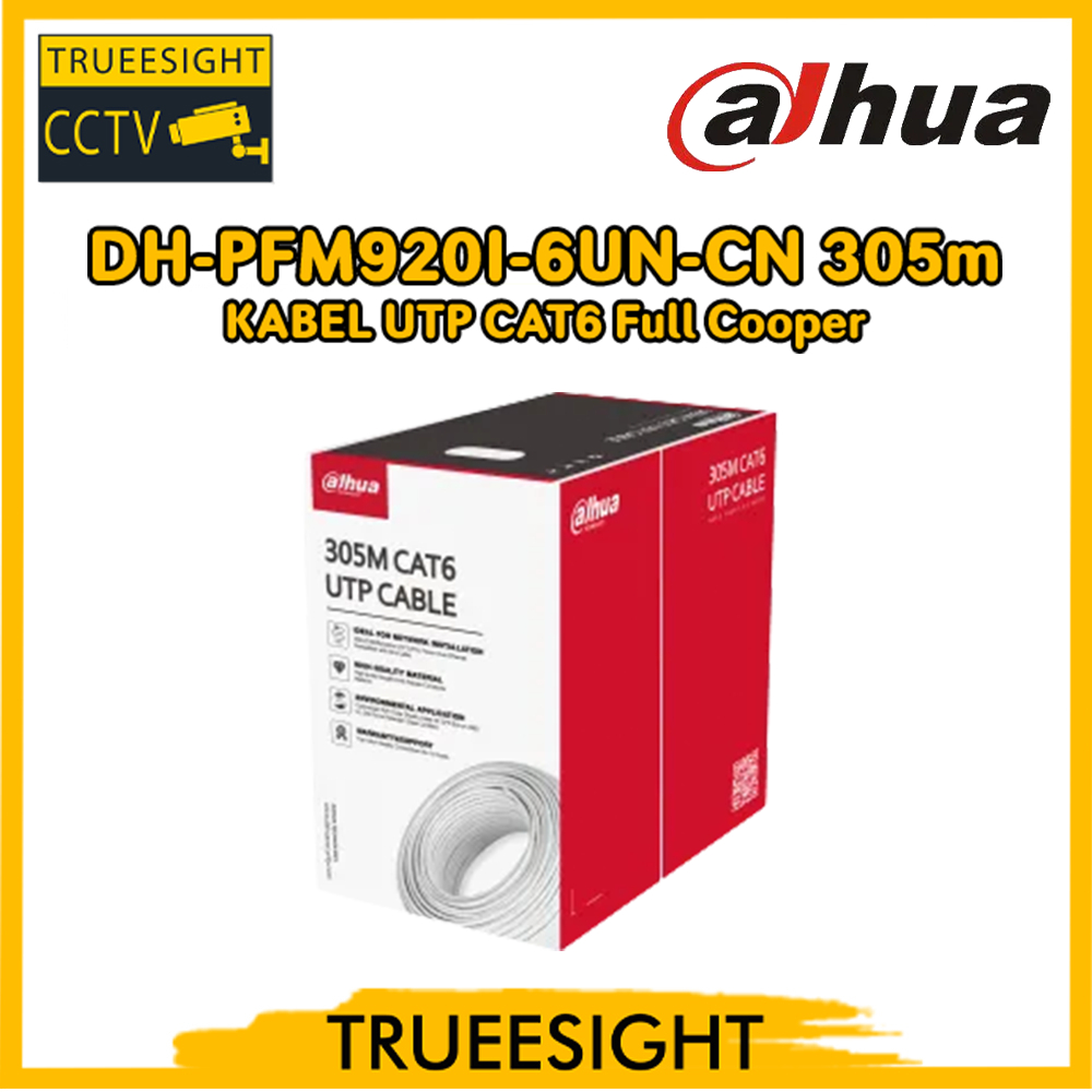 Jual DAHUA DH-PFM920I-6UN-CN 305m KABEL UTP CAT6 Full Cooper | Shopee Indonesia