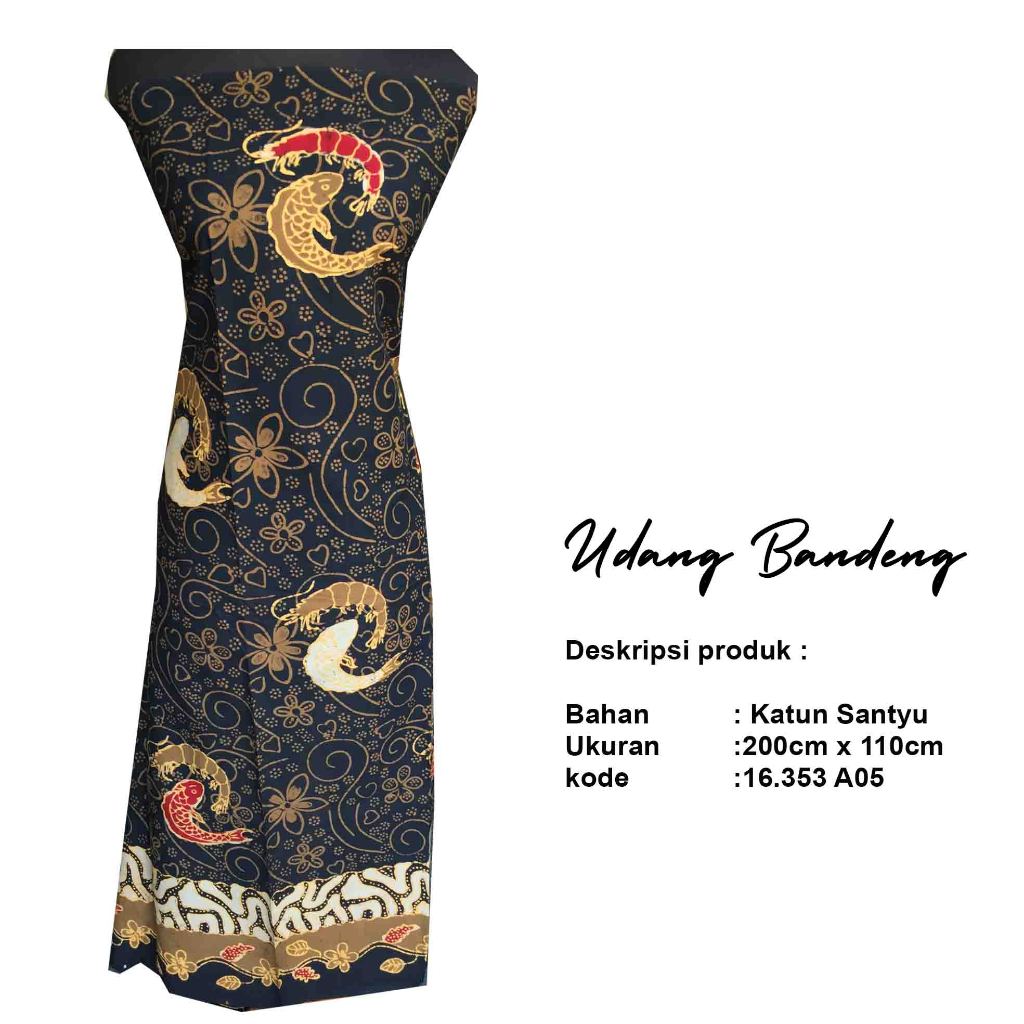 Jual batik motif udang bandeng khas sidoarjo - batik nuansa cokelat ...