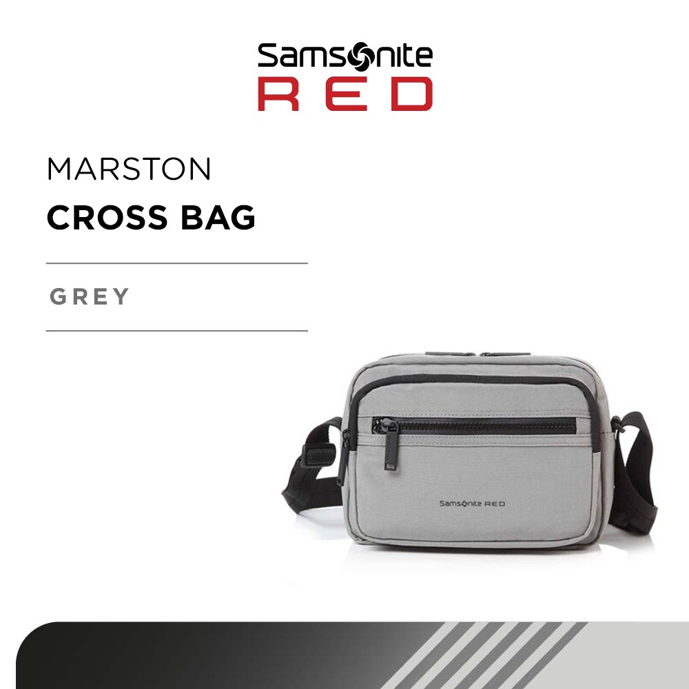 Jual Samsonite Red Label Mini Crossbag Marston - Grey | Shopee Indonesia