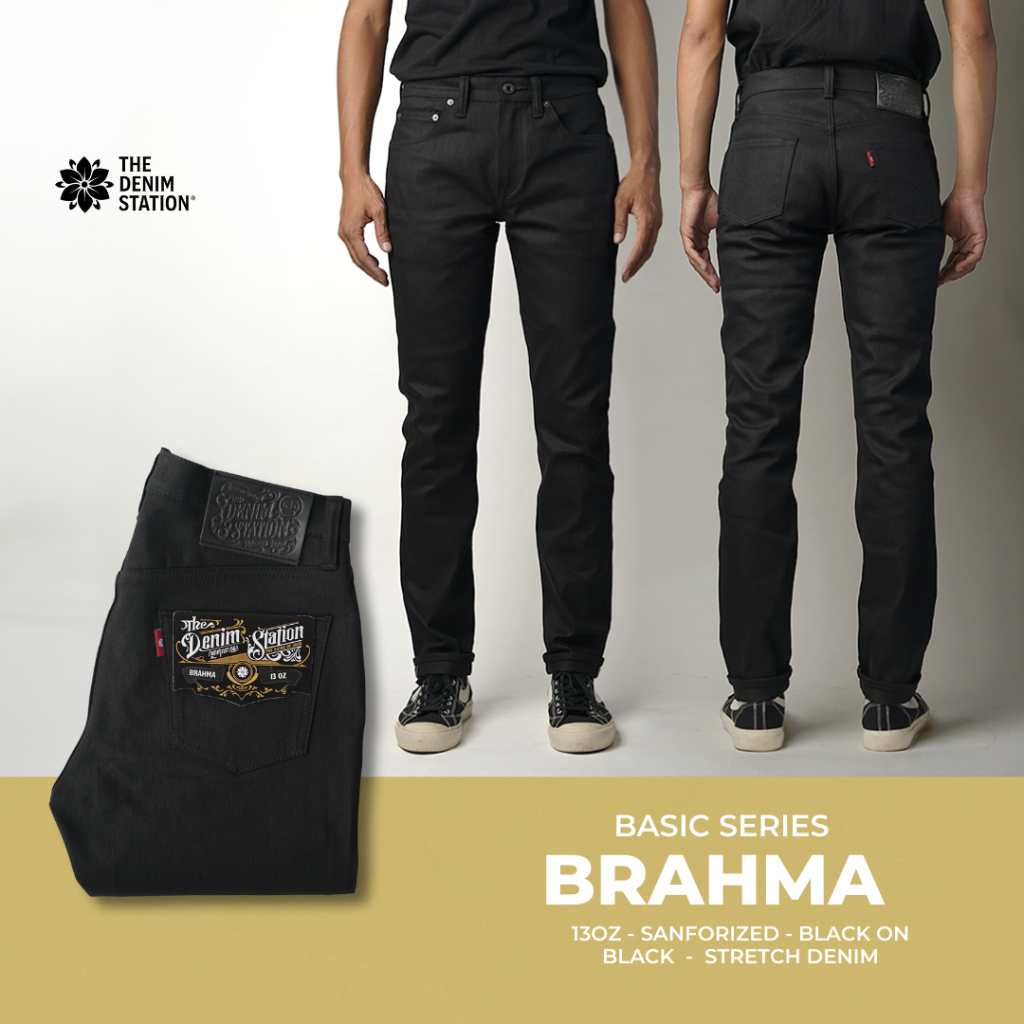 Jual The Denim Station - BRAHMA New Superior Black Stretch 13oz Denim ...