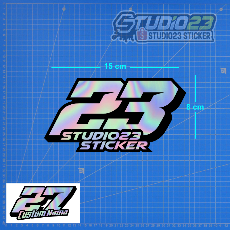 Jual Stiker Custom Nama & Nomor Start Racing Cutting Hologram (Bebas ...